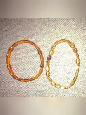 Jewelry | 2 Orange Plastic Stretch Bracelets | Poshmark
